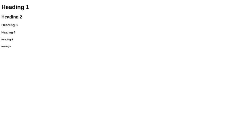 HTML Headings