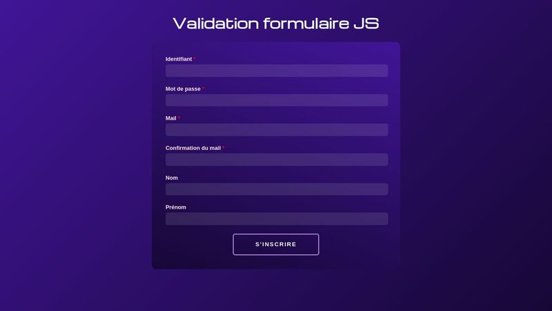 Form Validation in JS