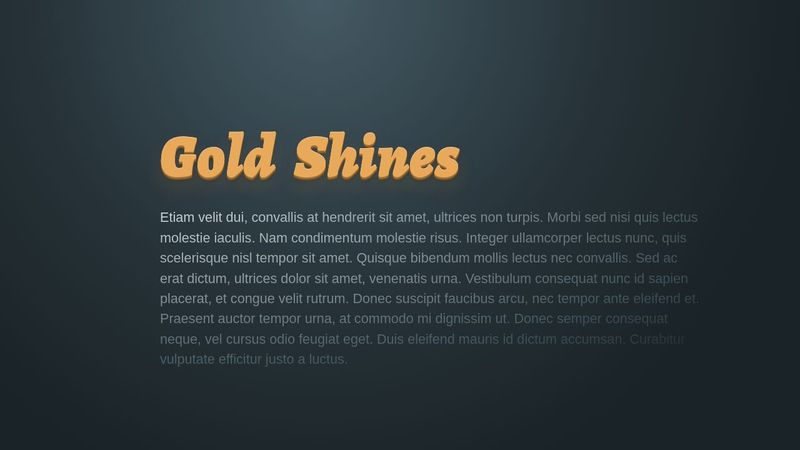 Animated Shiny Gold Text