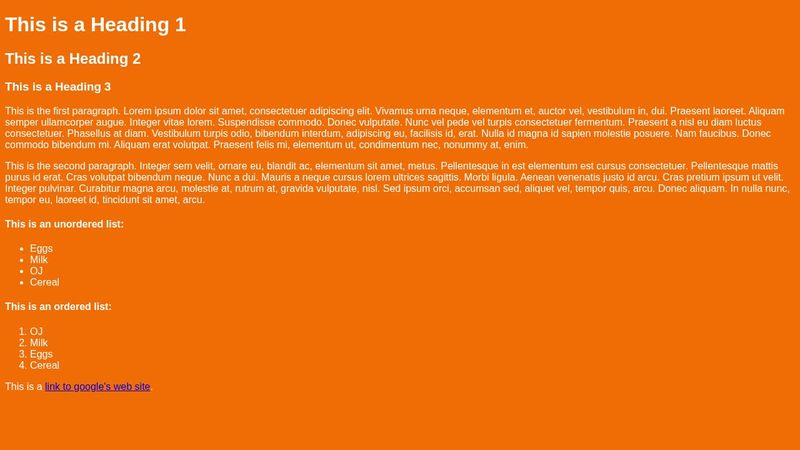 Intro to HTML Exercise - Text without Markup