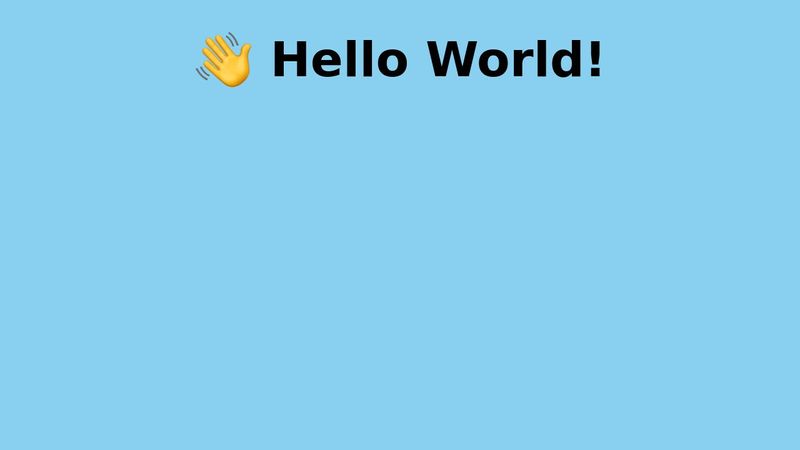 Hello World HTML5