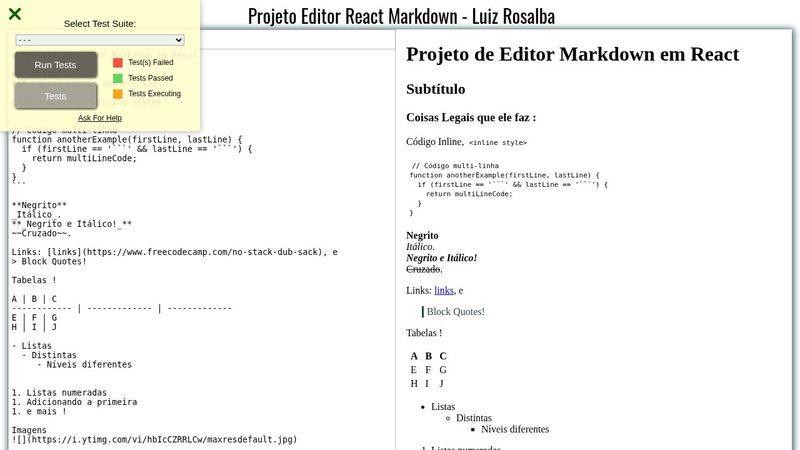 FCC: Simple React Markdown Previewer