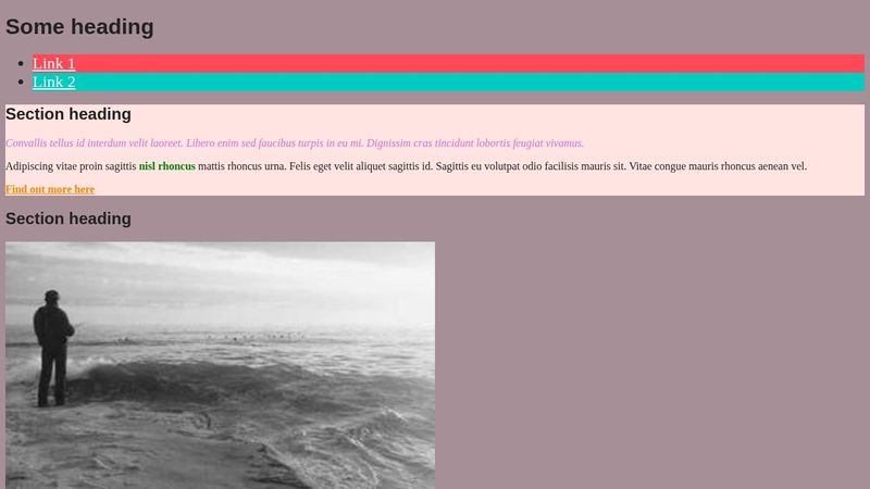 Web Design 1 - Intro to CSS demo completed