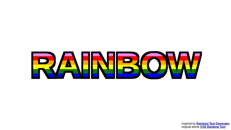 CSS Rainbow Text 2
