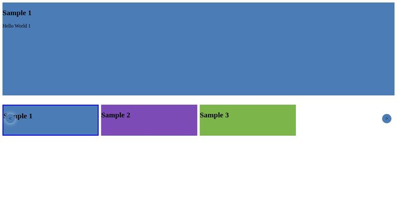 サムネイルスライダー（矢印がサムネイル側にあるよ〜）