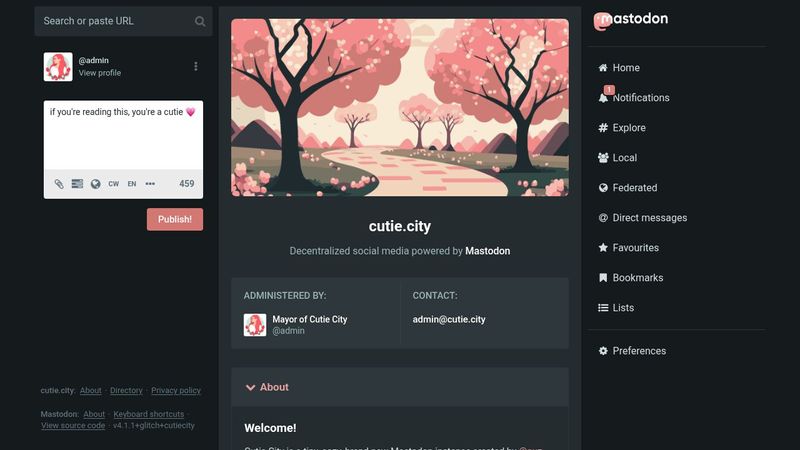 [Cutie City] Mastodon Themes