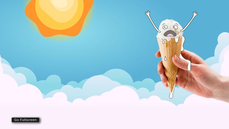 Melting Ice cream Animation JavaScript-CSS
