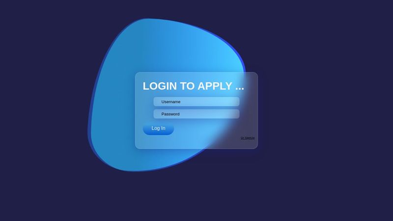 Glassmorphism Login Card with Blob Animation