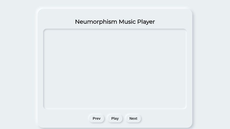 Simple Neumorphism Music Player | Codepen Challenge Play Button
