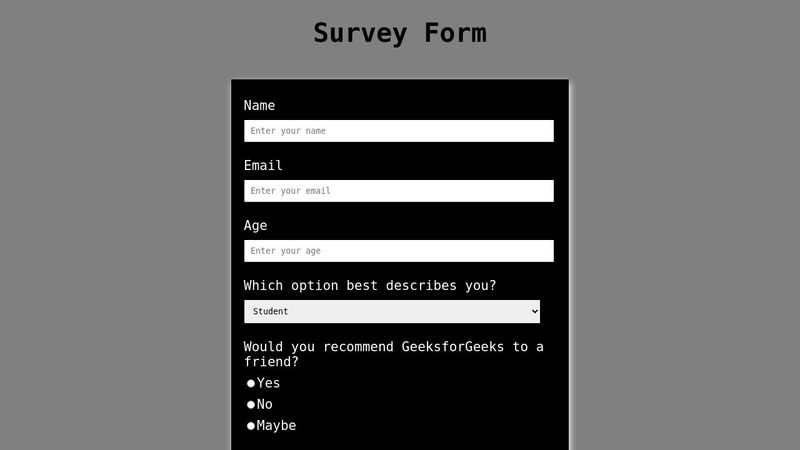 survey form