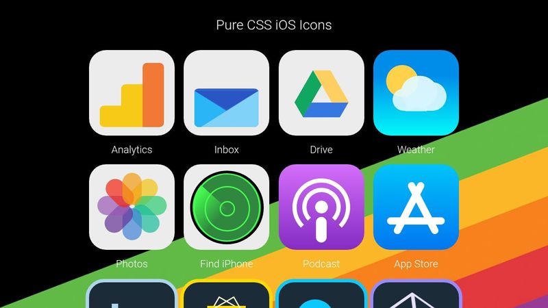 Pure CSS iOS Icons
