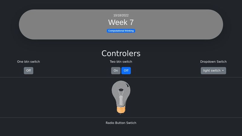 Week seven - computational thinking - in class
