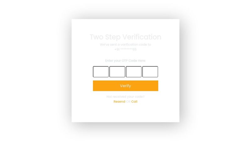 2 Step Verification Form