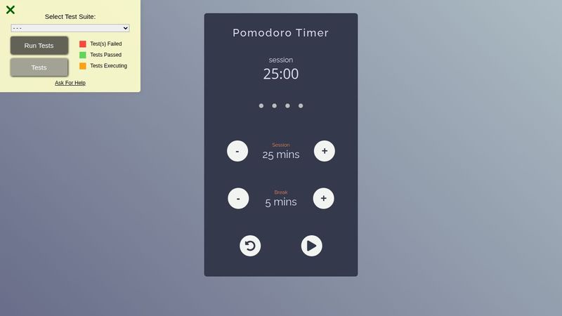 Pomodoro Timer React Hooks/Context API