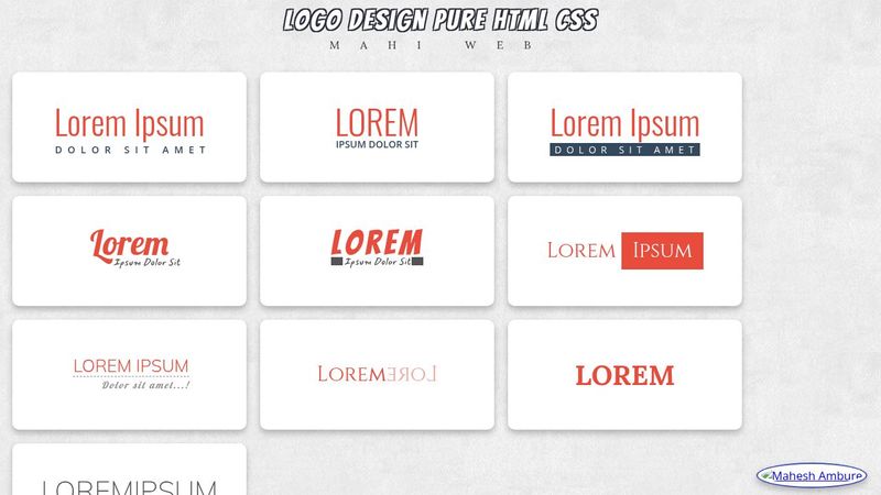 Logo Design Pure HTML CSS