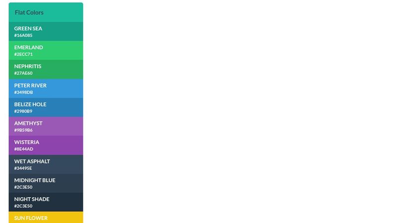 Flat Design Color Palette