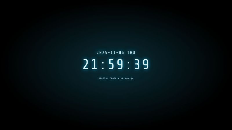 Digital Clock with Vue.js