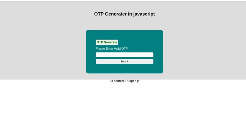 OTP Generate in javascript