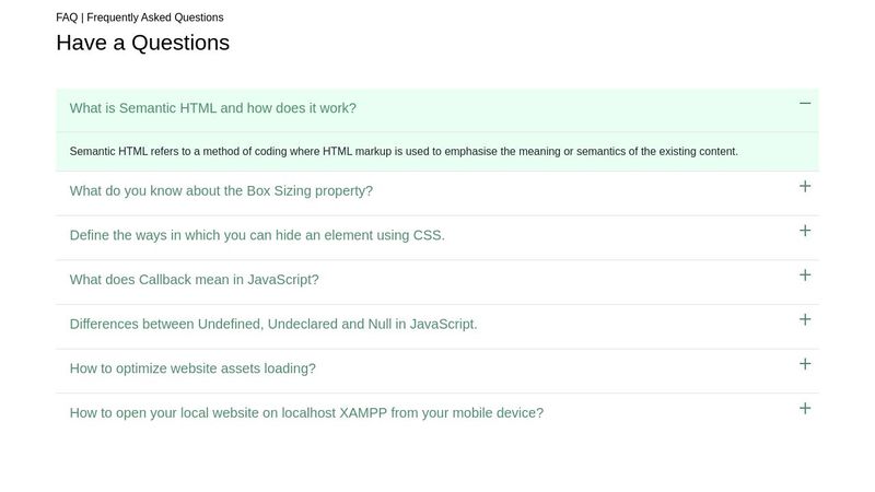 FAQ | Frequently Asked Questions using bootstrap v5.3.3