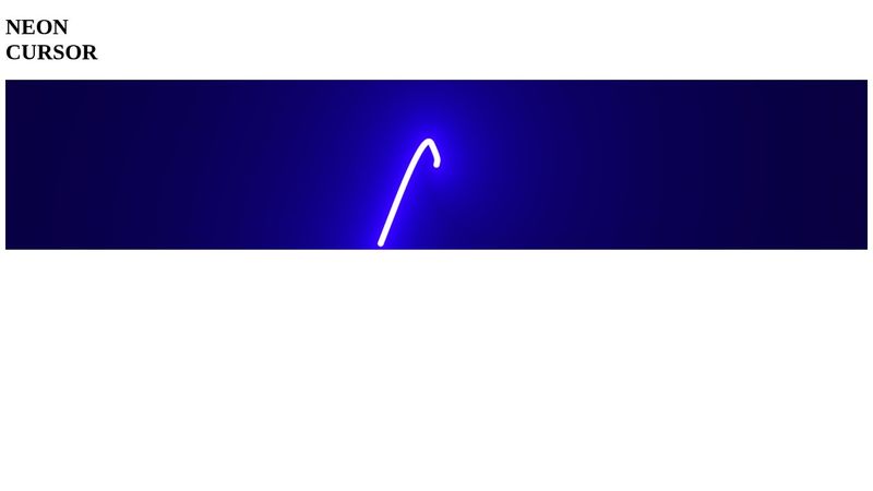 ThreeJS Toys - Neon Cursor