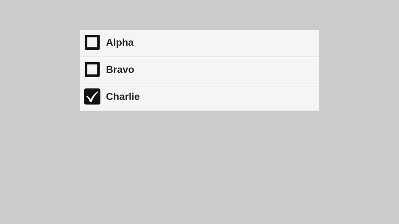 Accessible checkbox using the :has pseudo-selector