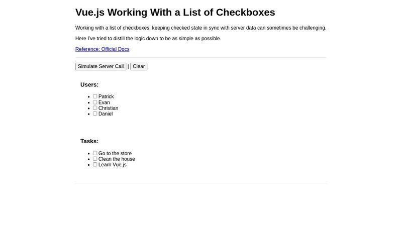 Vue.js Working With a List of Checkboxes