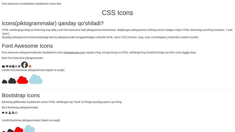 CSS Icons