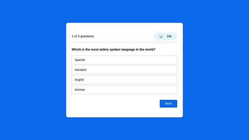 Quiz Using Javascript 2434