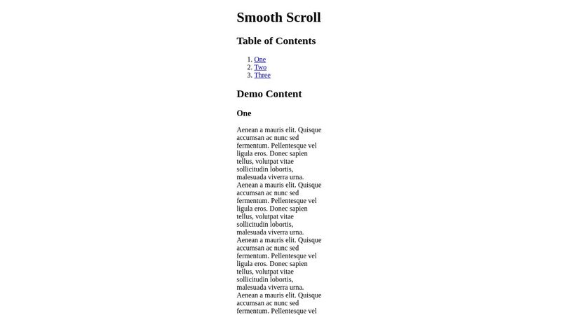 Anchor/Hash Vanilla Smooth Scroll