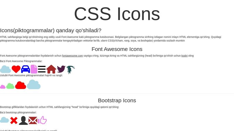 CSS Icons