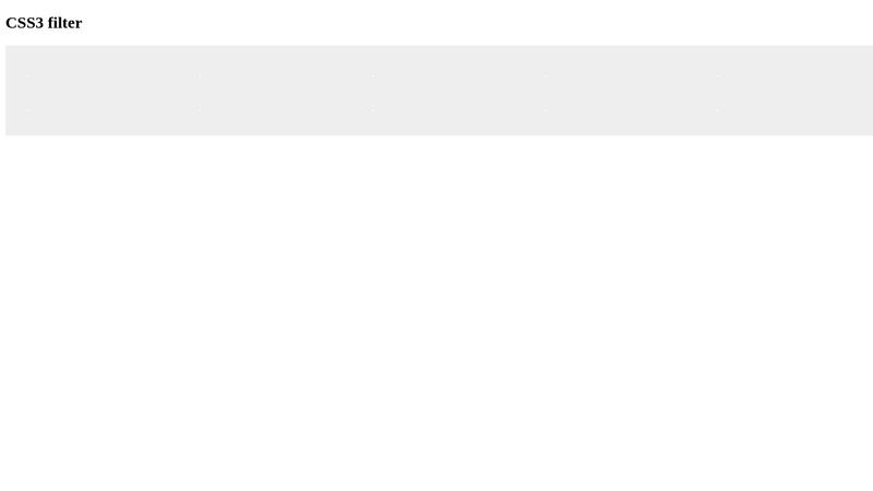 CSS3 filter
