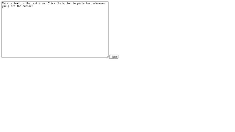 Paste Text At Cursor Position