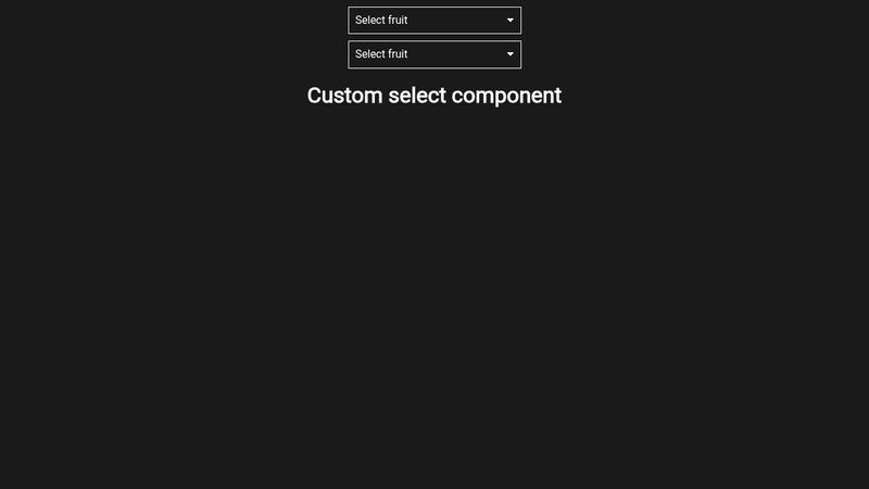 Custom select component