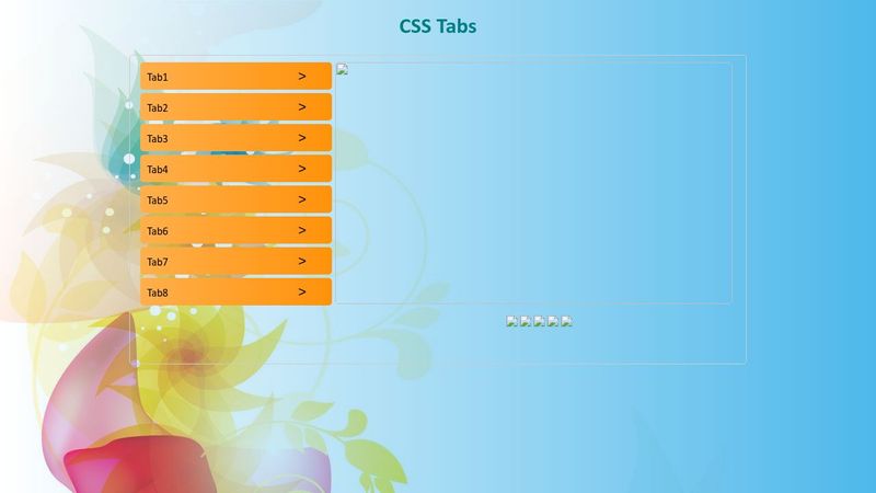 hover tab with staggering images animation