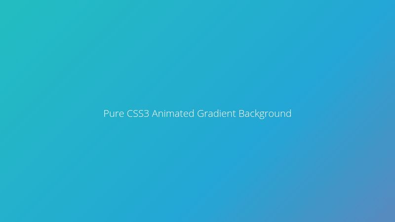 Pure CSS3 Gradient Background Animation
