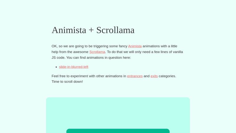 Animista + Scrollama