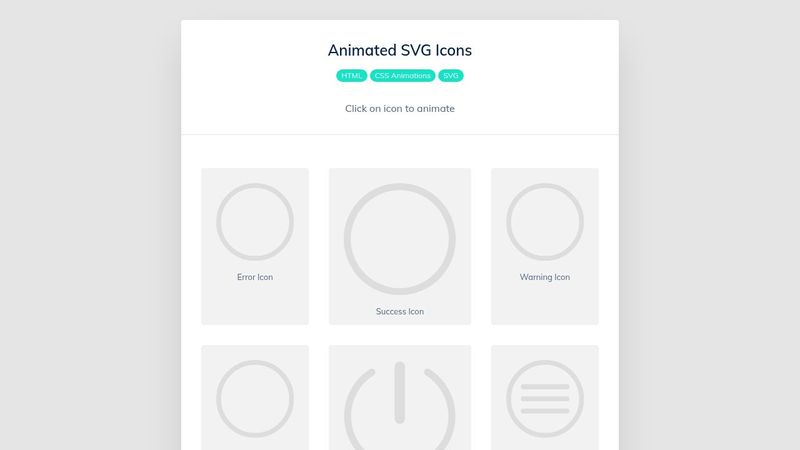Animated SVG Icons