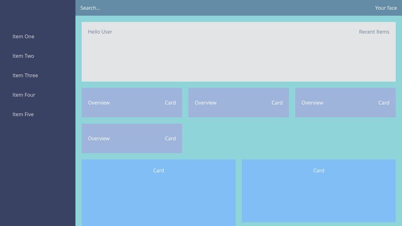 Simple Dashboard with CSS Grid & Flexbox by Matthew Holland