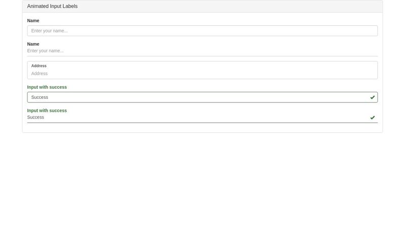Bootstrap Animated Input Labels