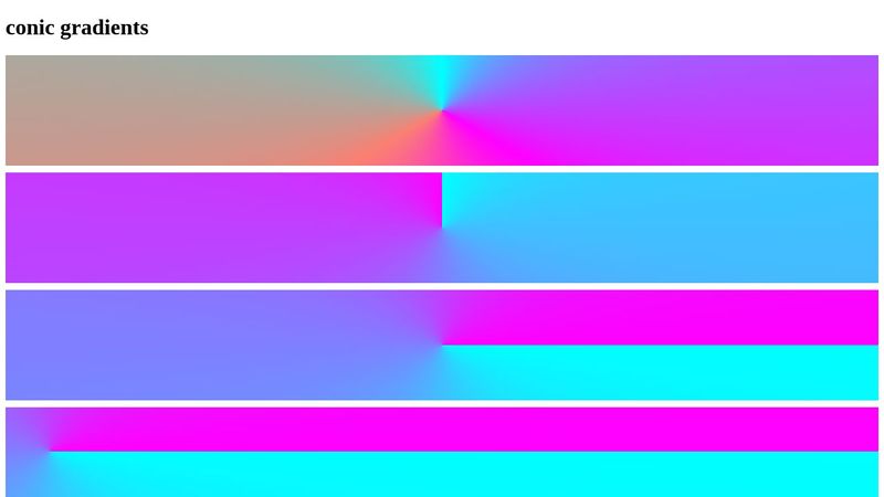 Conic-gradient() function