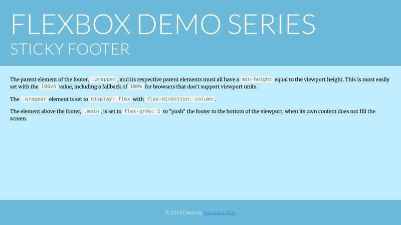 Flexbox Sticky Footer