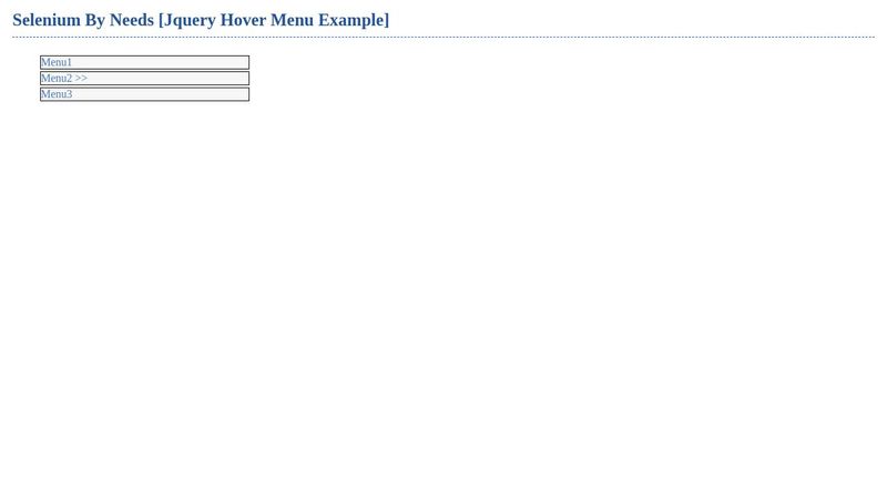 Jquery Hover Menu