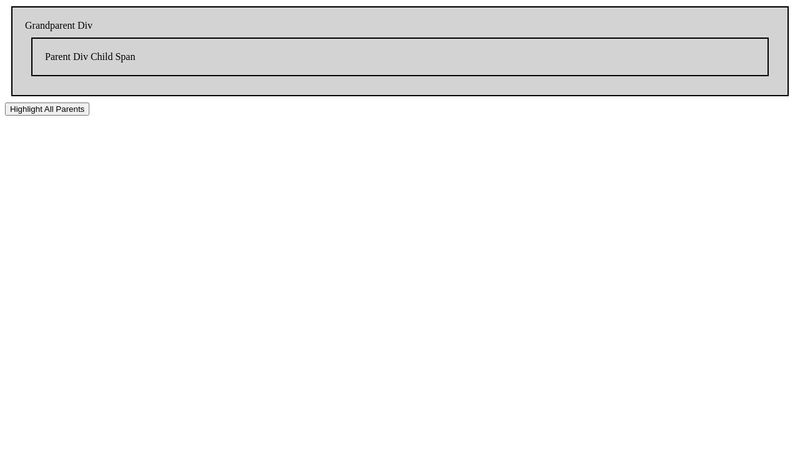 jQuery Select All Parents – parents()