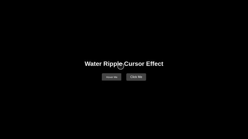 Water Ripple Cursor Effect
