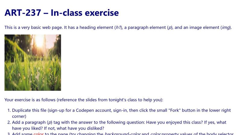 ART-237 Code Exercise