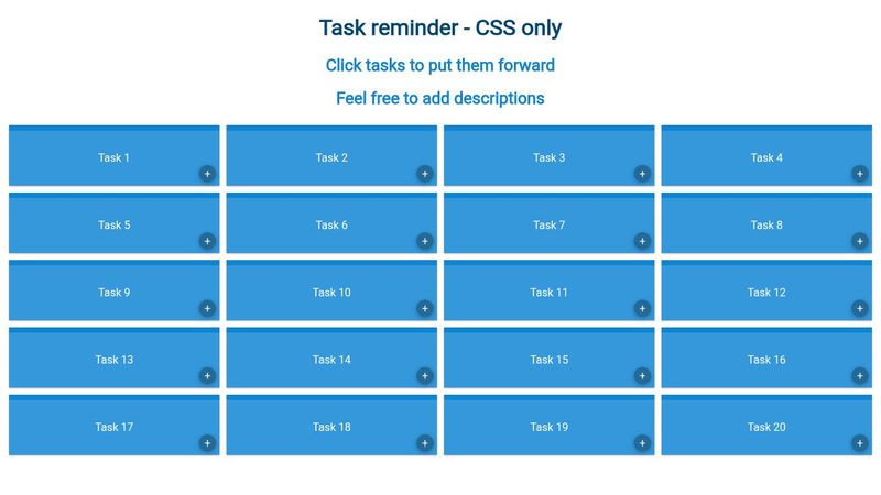 Task reminder - CSS only