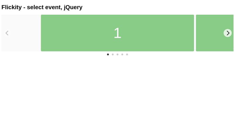 Flickity - select event, jQuery