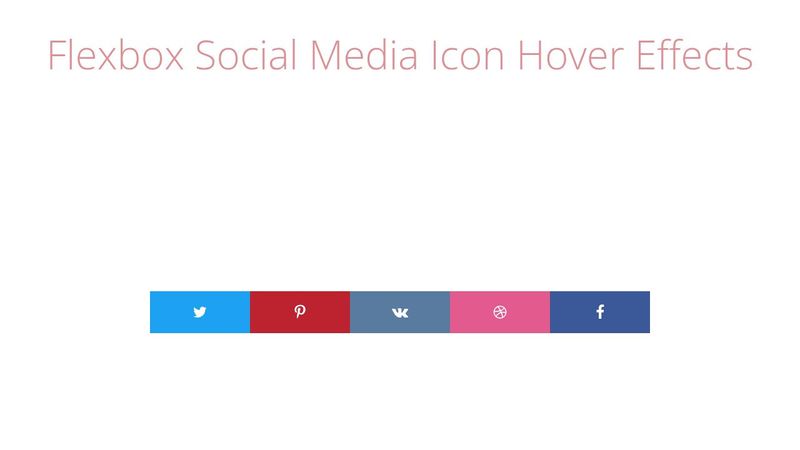 Flexbox Social Media Icon Hover Effects