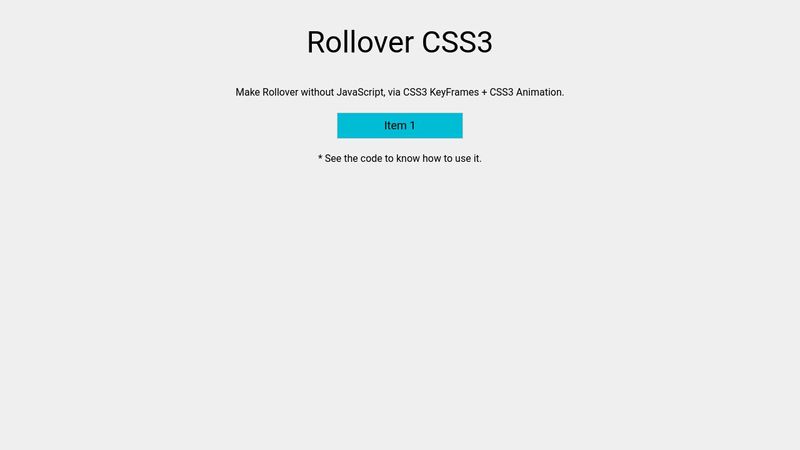 CSS3 Rollover
