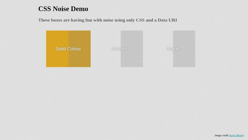 CSS Noise Demo